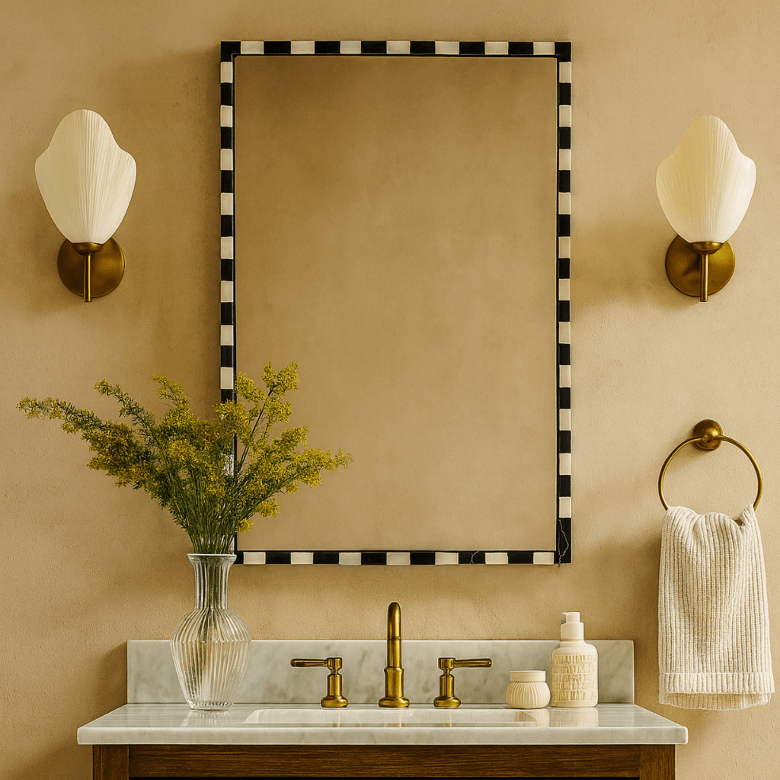 Arched Bathroom Mirrors & Arch Vanity Mirrors | Gold, Black – TEHOME